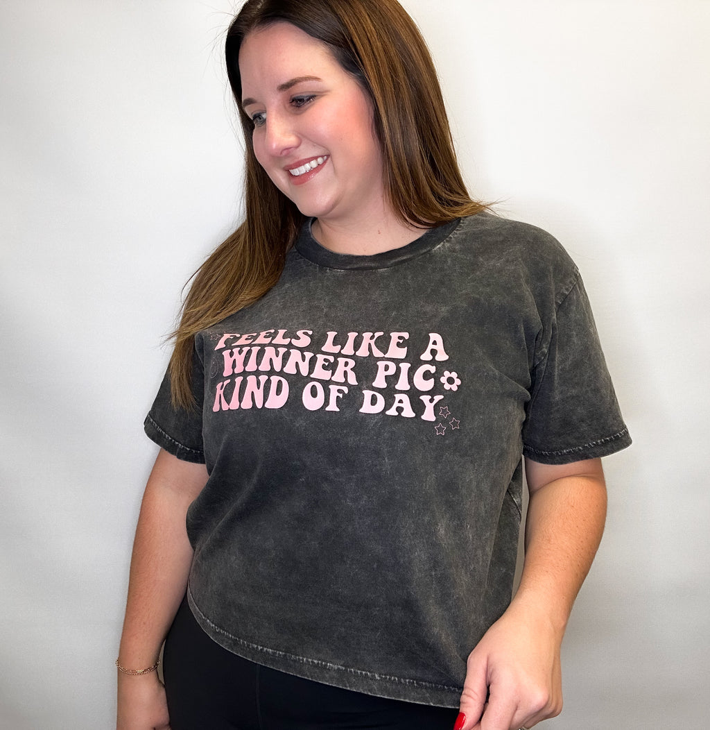 Winner Pic Kind Of Day Cropped Tee – A Little Off Track